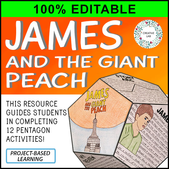 James and the Giant Peach - Novel Study Project Craft - 100% Editable ...