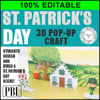 St. Patrick's Day House Scene 3D Craftivity - 100% Editable – Creative Lab