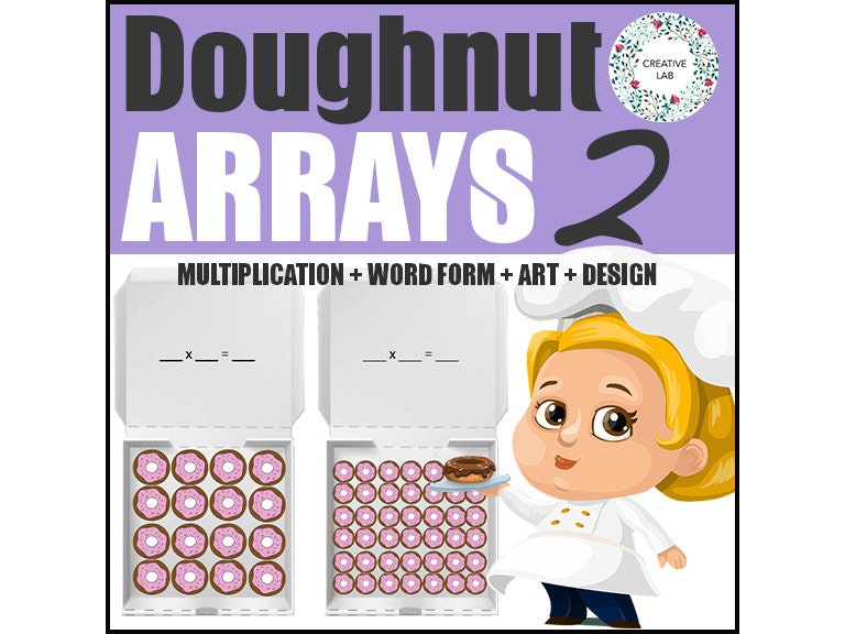 Math Multiplying Donut Arrays 2 Single Digit Multiplication Print
