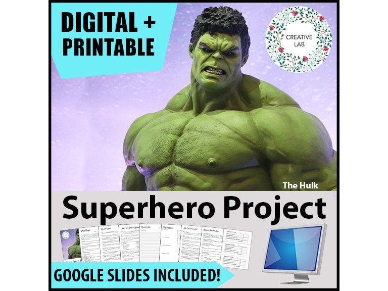 Superhero Research Project // Printable Teaching Resource // No Prep C ...