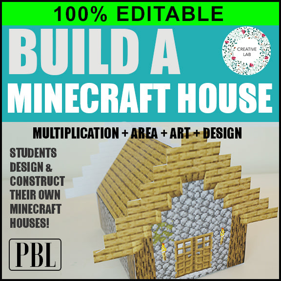 Minecraft Math Art - Multiplication Area Perimeter - House Craft - 100 ...