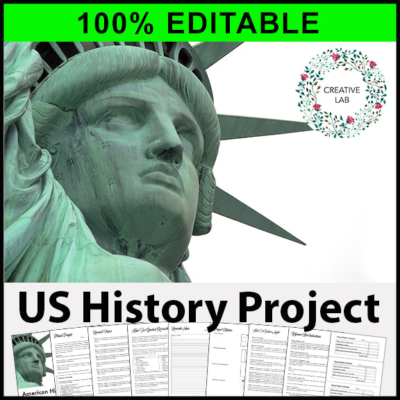 US History Research Project - 100% Editable – Creative Lab