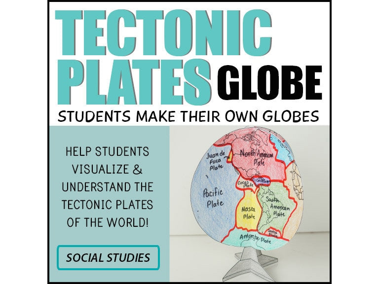 Tectonic Plates Globe - 3D World Map Model // Printable Teaching Resou ...